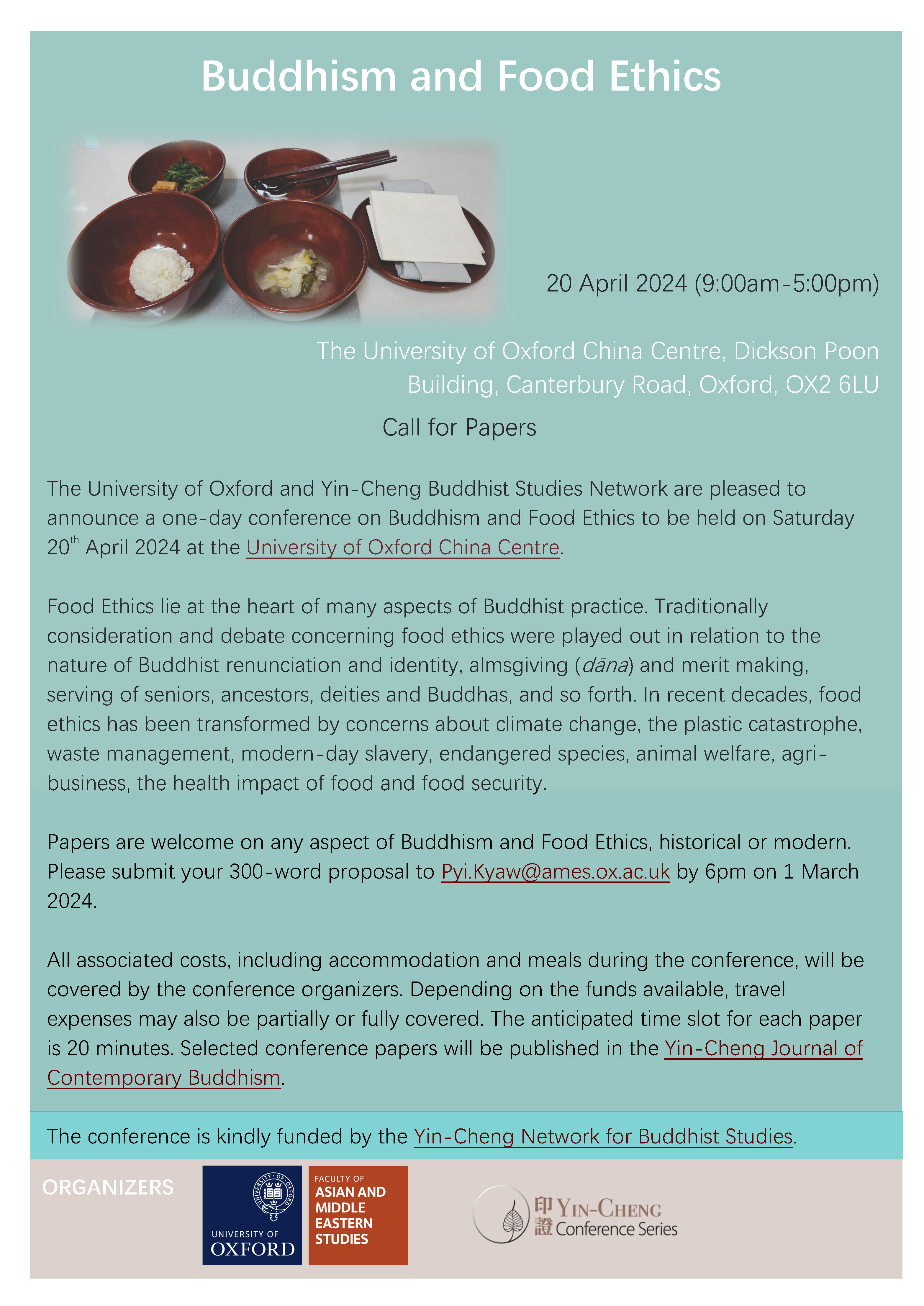 Call for Papers: Buddhism and Food Ethics | Faculty of Asian and Middle ...